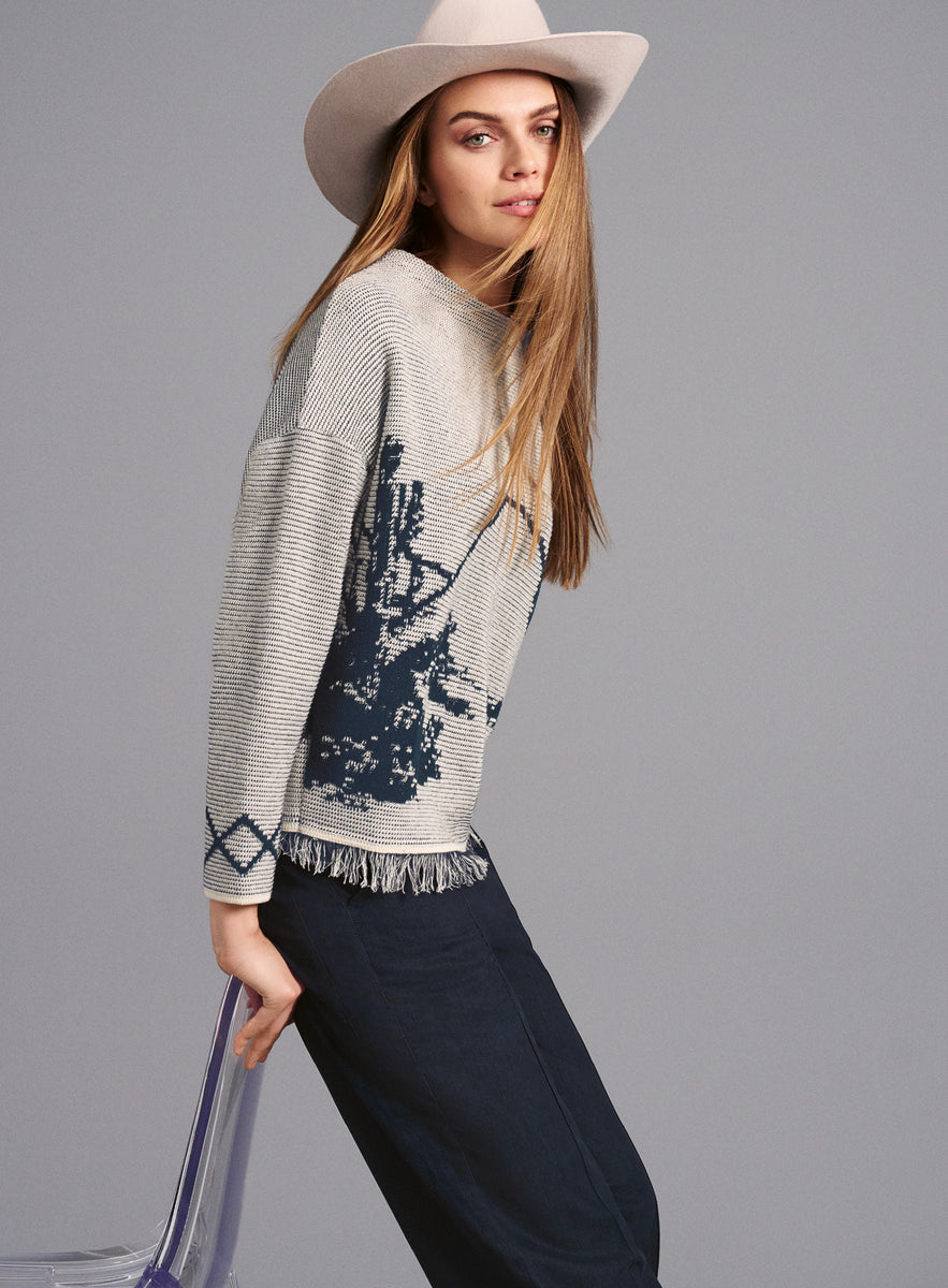 Pullover mit modernem Motiv | 100% Made in Germany – FABER