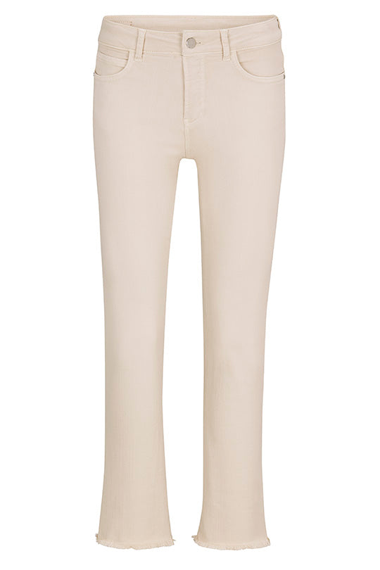 5-Pocket-Jeans mit ausgestelltem Bein und Fransen – FABER